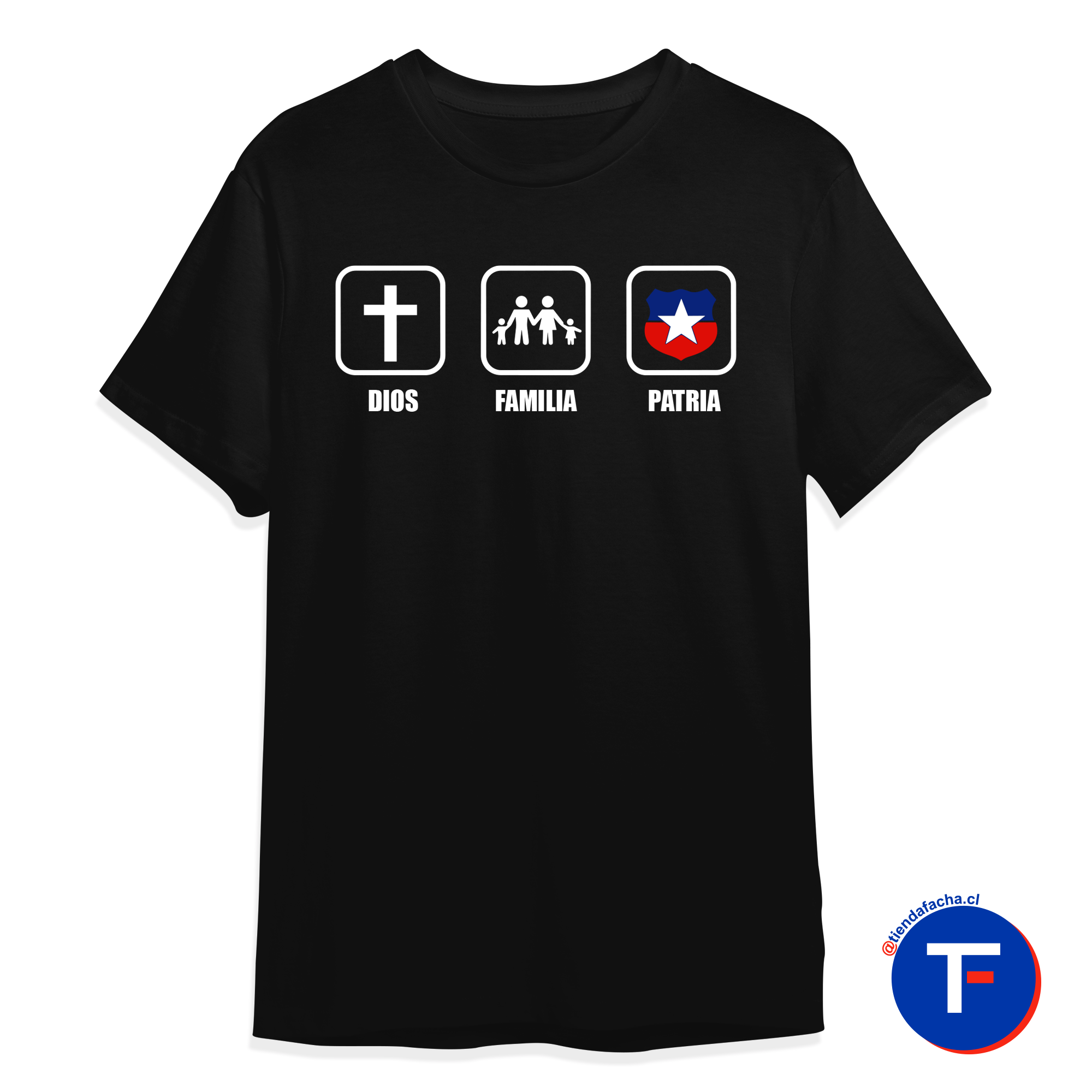 Polera Dios, Familia y Patria – Tienda Facha